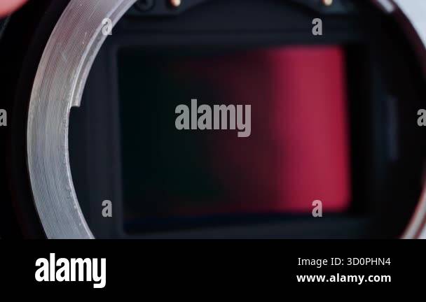 Close up view of a digital camera lens Stock Video Footage - Alamy