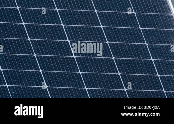 Close up of modern solar panels capturing sunlight with geometric ...