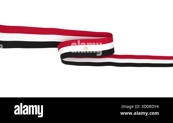 Animated Egypt flag waving in the wind on a transparent background ...