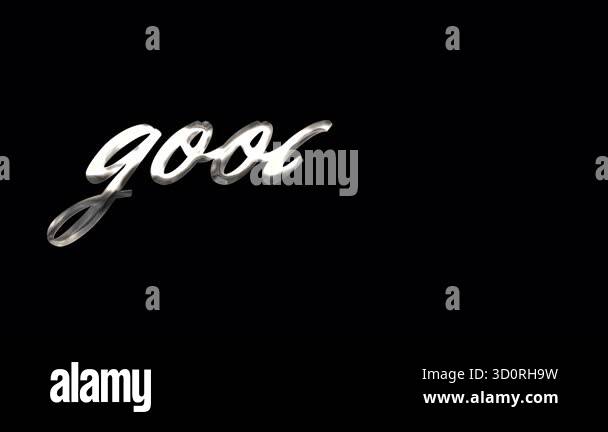 Good October Text Animation on Black Background Stock Video Footage - Alamy