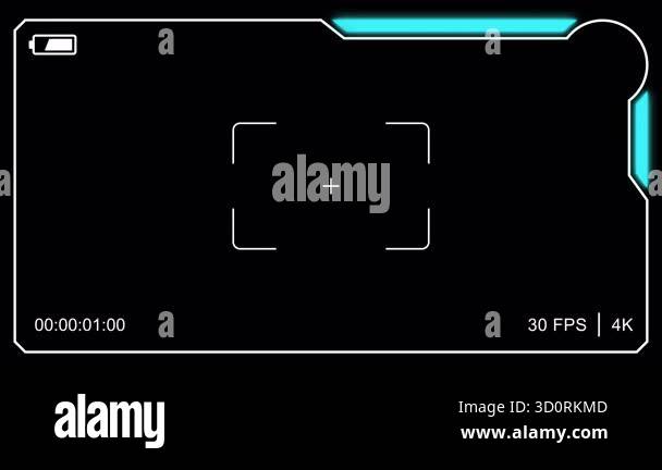 Camera recording overlay alpha channel interface in futuristic hud ...