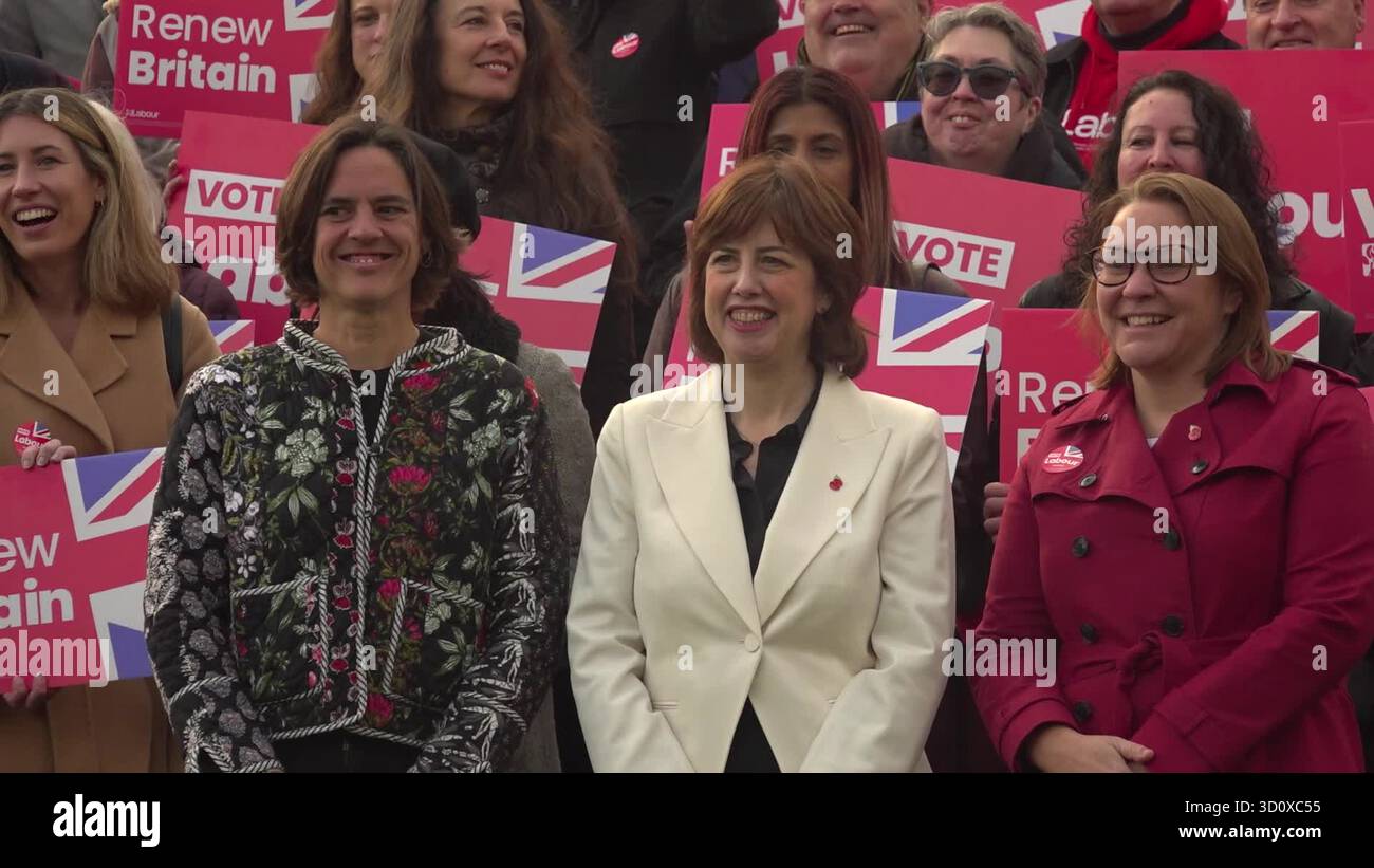 New deputy Labour leader Lucy Powell meets party campaigners Stock ...