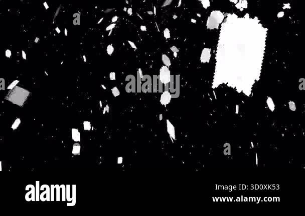 Overlay Of Big Snowflakes Falling Down On Alpha Background Stock Video ...