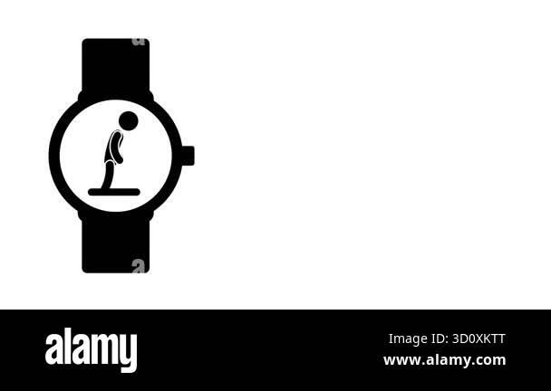 A smartwatch displaying a runner icon emphasizes health, motion, and ...