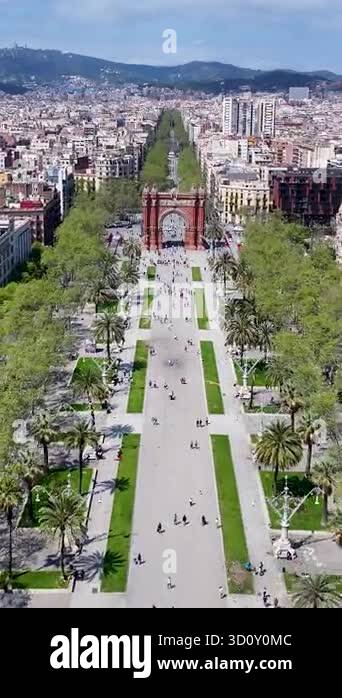 Barcelona Skyline At Barcelona In Community Of Catalonia Spain ...