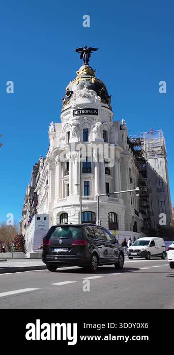 Madrid Skyline At Madrid In Comunidad De Madrid Spain. Medieval ...
