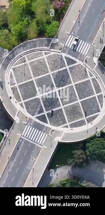 Carrer De Sardenya At Barcelona Spain. Famous Roundabout. Downtown ...