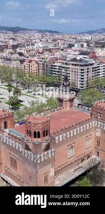 Barcelona Skyline At Barcelona In Catalonia Spain. Cityscape Scenery ...