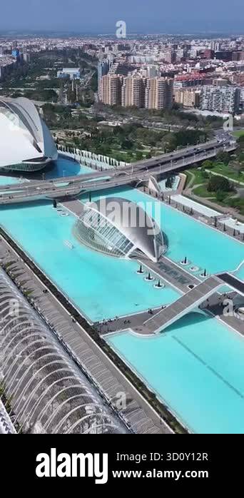Arts Palace At Valencia In Valencian Community Spain. Futuristic ...