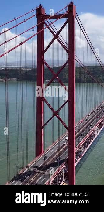 25 Of April Bridge At Lisbon In Lisbon District Portugal ...