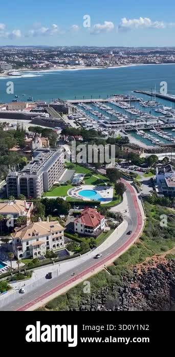 Cascais Skyline At Cascais In District Of Lisbon Portugal. Coastal City ...