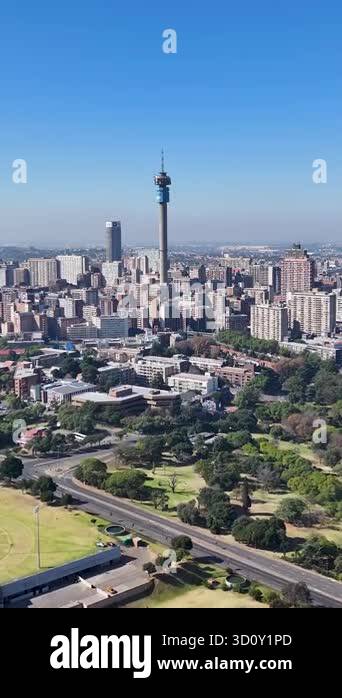 Johannesburg Skyline At Johannesburg In Gauteng South Africa. High Rise ...