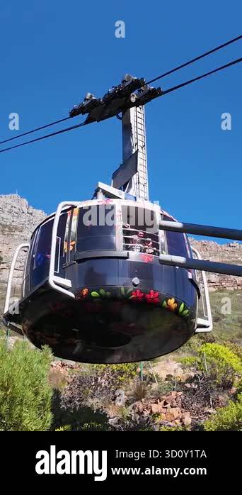 Cable Car Scene At Cape Town In Western Cape South Africa. Aerial ...