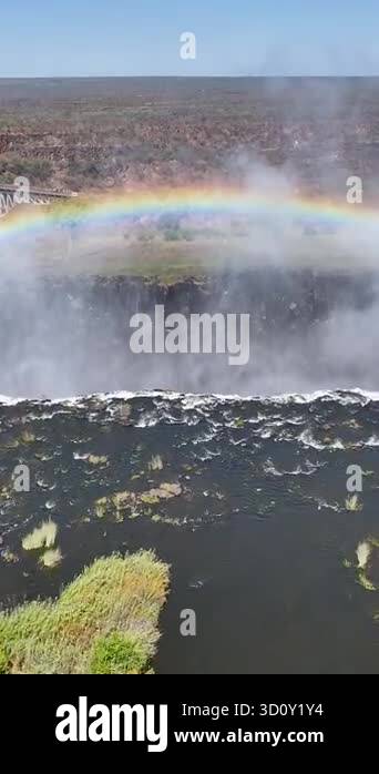 Scenic Water Fall At Victoria Falls In Matabeleland North Zimbabwe ...