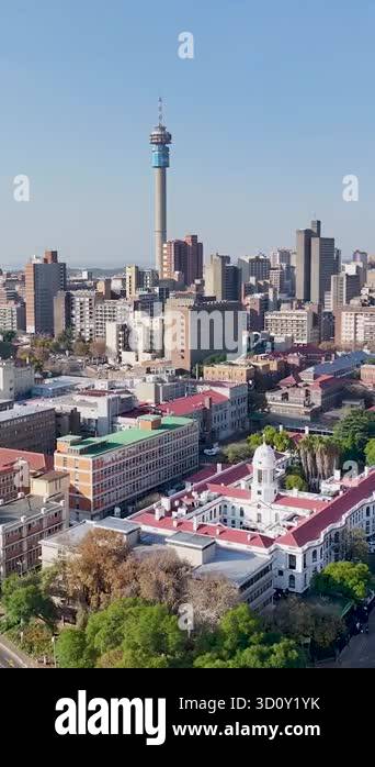 Johannesburg Skyline At Johannesburg In Gauteng South Africa. High Rise ...