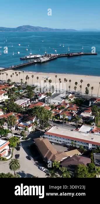 Coast Beach At Santa Barbara In California United States. Nature ...