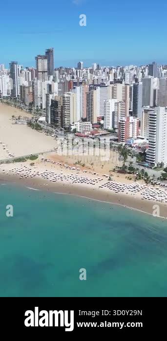Beach Scenery At Fortaleza In Ceara Brazil. Beach Landscape. Downtown ...