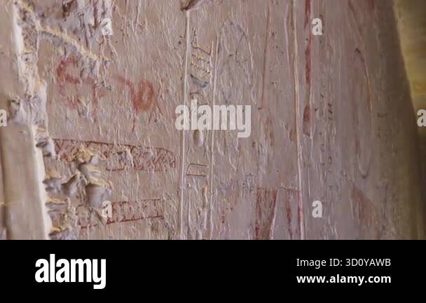 Valley of the Kings, Egypt December 17, 2018: Wall paintings and ...