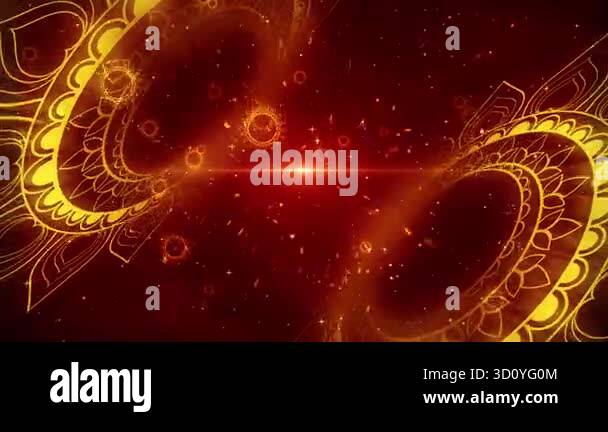 Abstract golden shapes and light effects animation Stock Video Footage ...