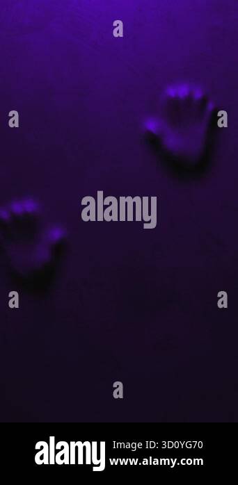 Two hands appear and disappear in a purple light Stock Video Footage ...