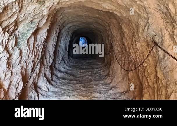 inside a cave, the old city of jerusalem, israel Stock Video Footage ...