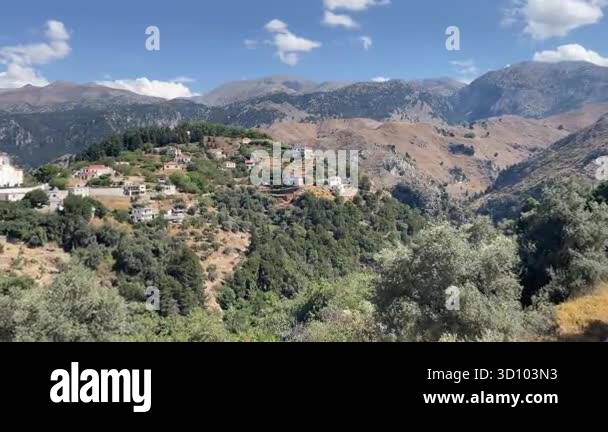Lakkoi village and Agios Mamas church in western Crete with incredibly ...
