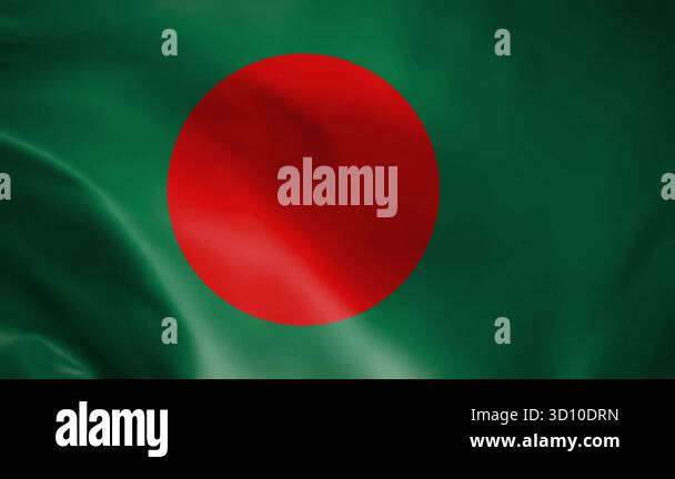Bangladesh flag animation 4k Close-up shot Stock Video Footage - Alamy