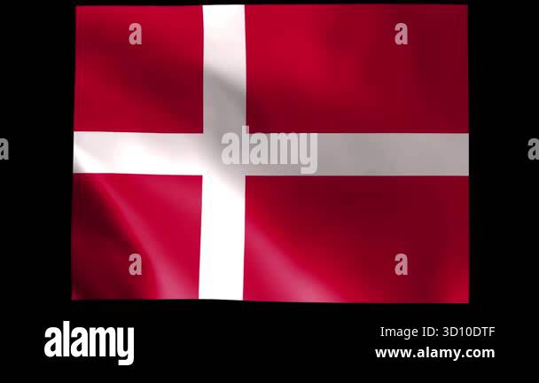 Denmark Waving flag 4k animation Stock Video Footage - Alamy