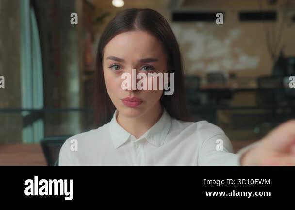 Portrait businesswoman Caucasian business woman girl female worker in ...