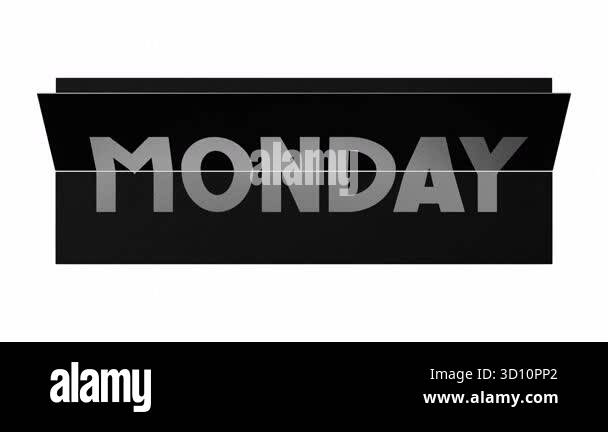 Flip calendar changing days of a week from Sunday to Saturday - 3D 4k ...