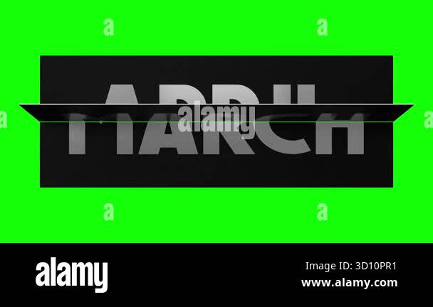 Flip calendar changing months from January to December - 3D 4k ...
