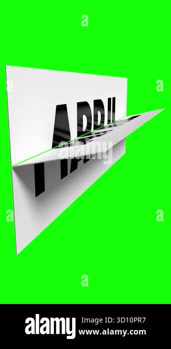 Flip calendar changing months from January to December - 3D 4k vertical ...