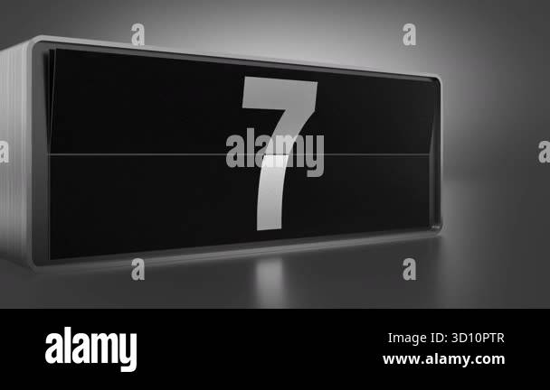 Rotating black flip calendar changing days of a month from 1st to 31th ...