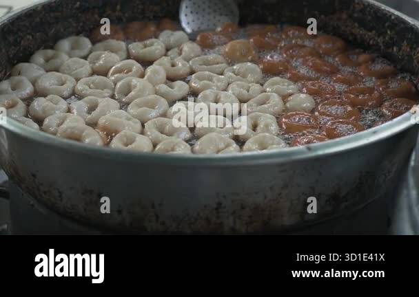 Traditional Turkish dessert. It is called "Lokma". Delicious and ...