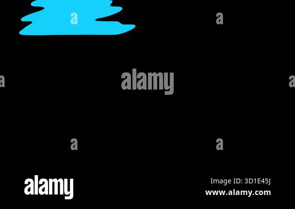 Dynamic abstract blue shape expands and flows across the screen, ideal ...