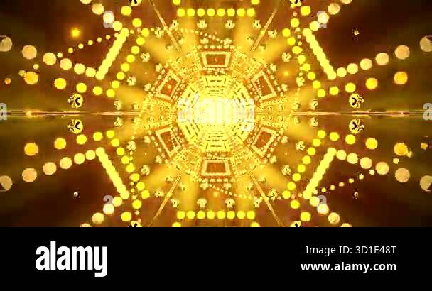 A captivating tunnel video loop features bright colors and geometric ...