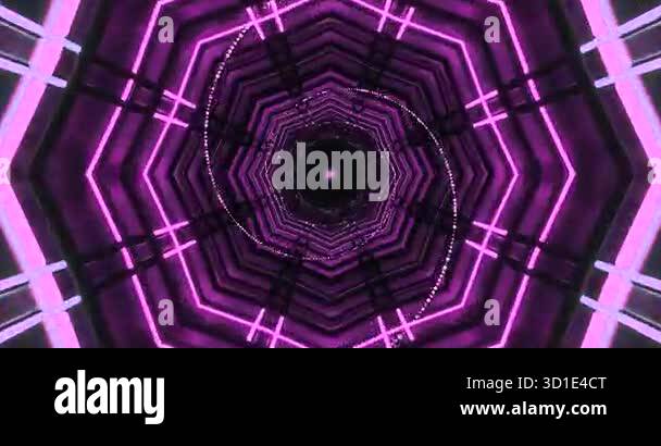 Experience a seamless video loop of a mesmerizing tunnel filled with ...
