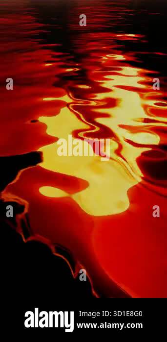 Terrible Lake Reflection of a Crimson Moon, Horror Scene with Elegant ...