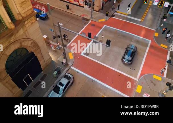 Piyysburgh, USA, 3 August 2025: Street intersection in downtown ...