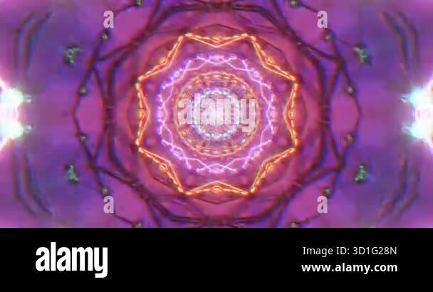 This vibrant tunnel video vj loop screensaver showcases an intricate ...