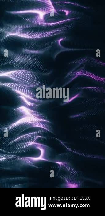 Dotted purple waves create light show. Abstract pattern useful for ...