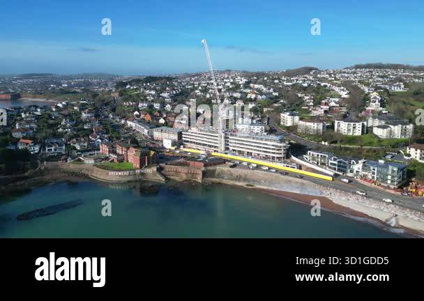 Torquay, Torbay, South Devon, England: DRONE VIEWS: The drone circles a ...