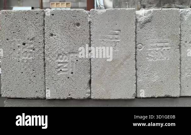 Jakarta, Indonesia-September 18, 2025. Close up of lightweight concrete ...