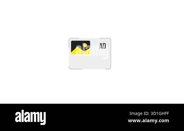Image ad blocking and restriction concept 4k animation infographics ...