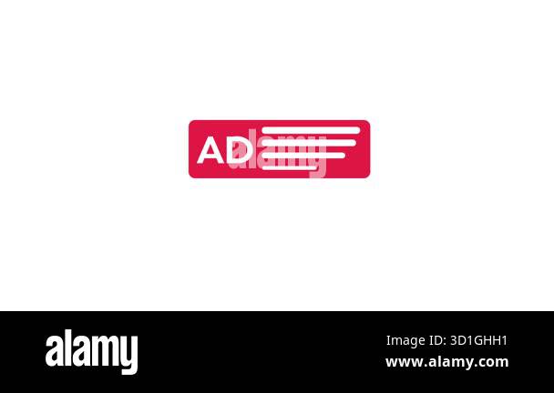 Ad block notification appearing on the white backdrop 4k animation. Ad ...