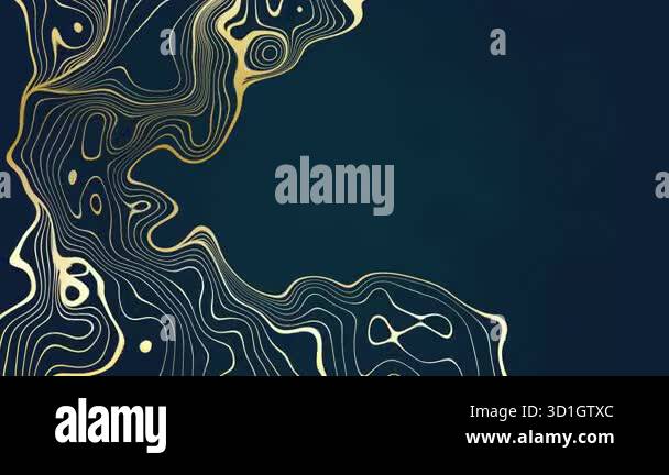 Luxury Golden Line Flow Animation, Modern Abstract Background Loop ...