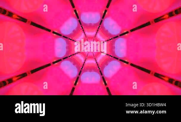 Experience a captivating tunnel video loop filled with bright colors ...