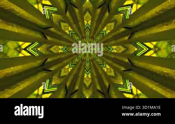 A mesmerizing tunnel video loop featuring a stunning array of green and ...