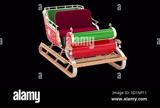 Christmas Santa Sleigh rotation animation, seamlessly loopable. 3D ...