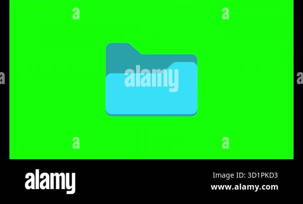 Folder Animated Icon Footage green screen Stock Video Footage - Alamy